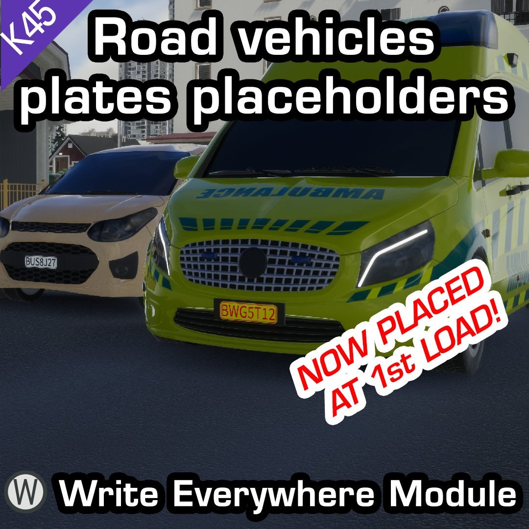Road vehicle plate positions [WE Module] - Paradox Mods
