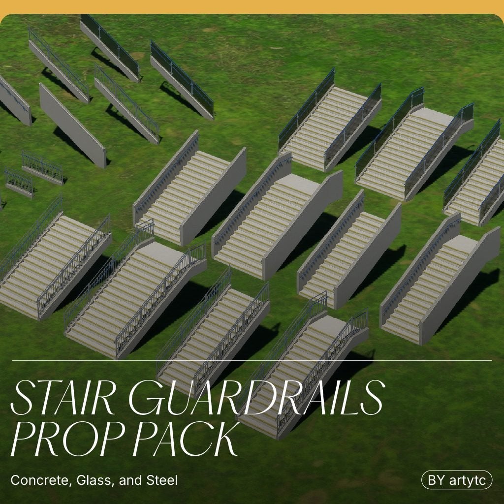 Stair Guardrails Prop Pack - Paradox Mods