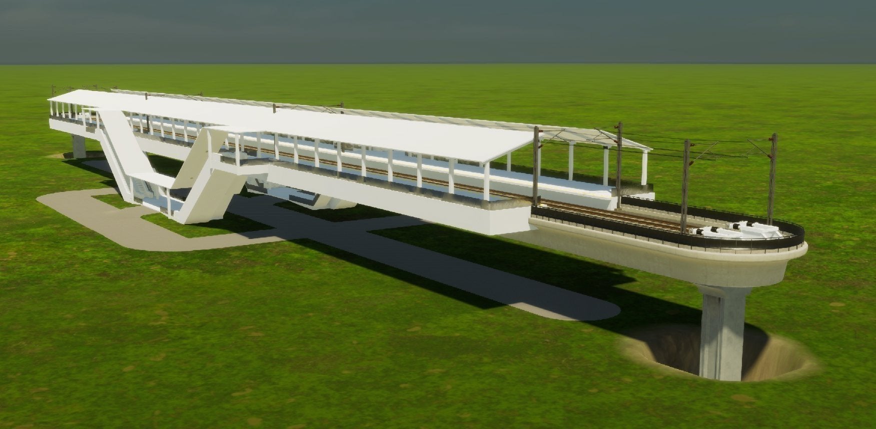 Train Station Elevated 02 (Side Platform Station) - Paradox Mods