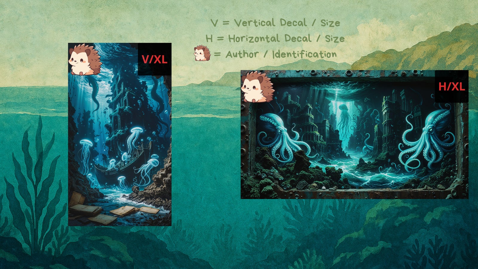 Wall Decor Nature and Ocean Decal Pack - Paradox Mods