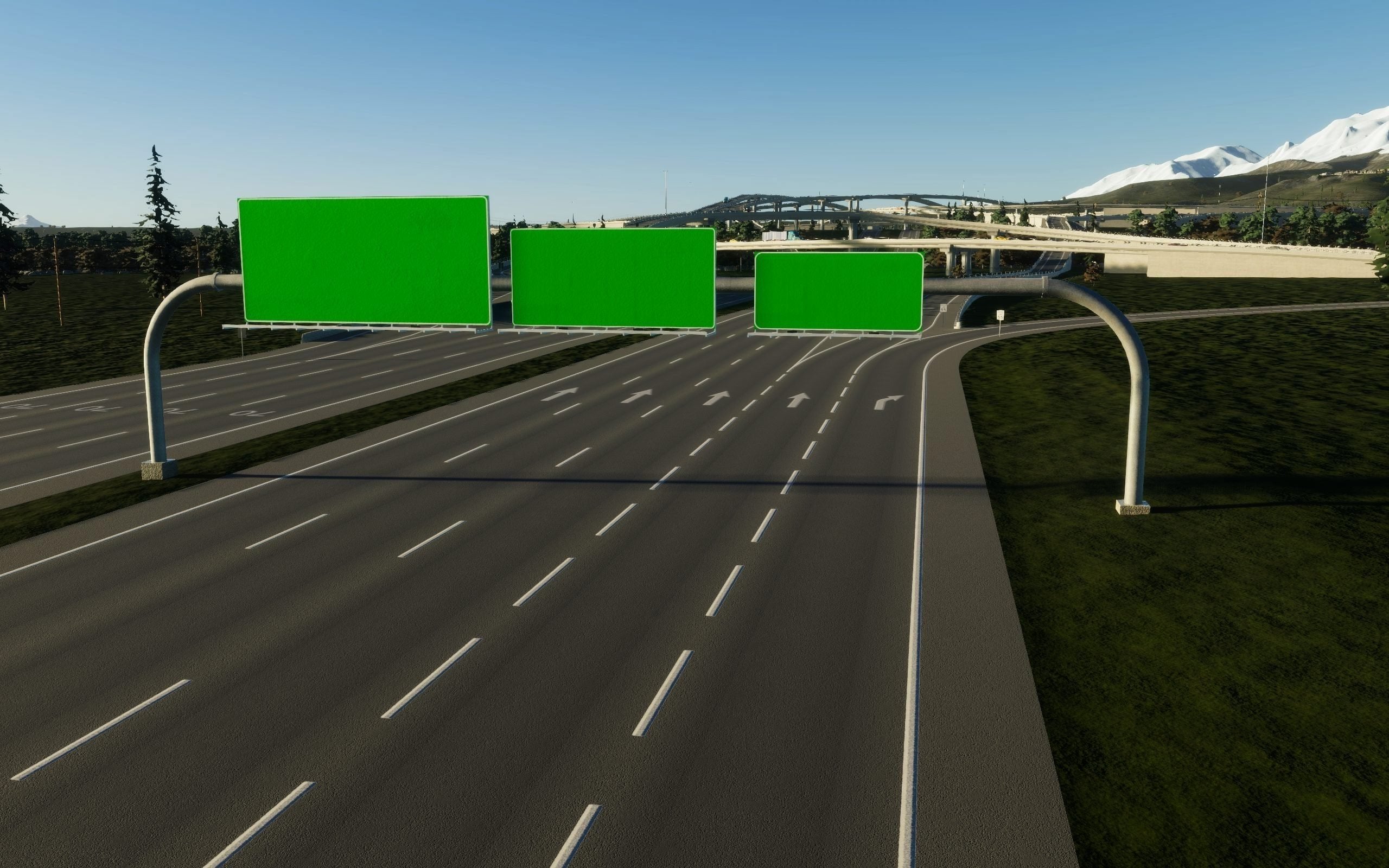 North American Blank Highway Gantry Signs - Paradox Mods