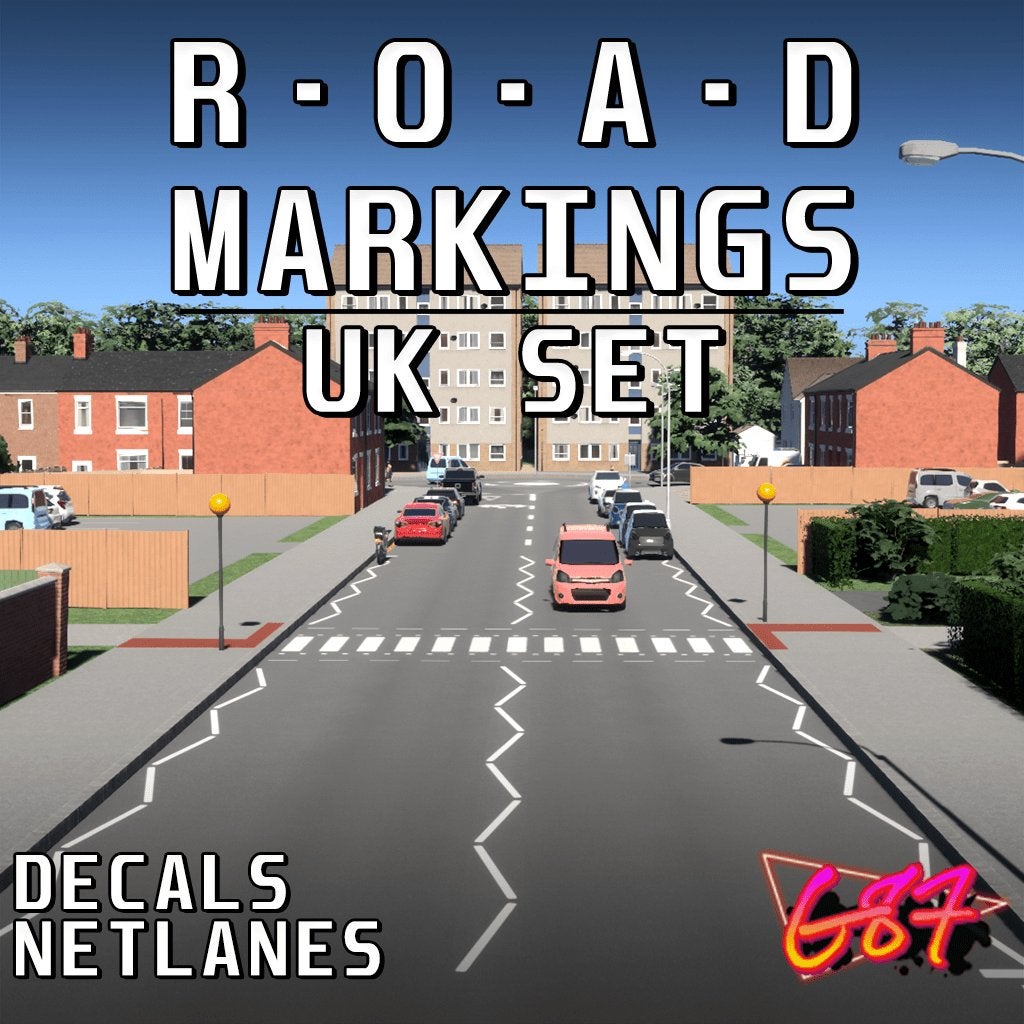 [G87] Road Markings: UK Set - Paradox Mods