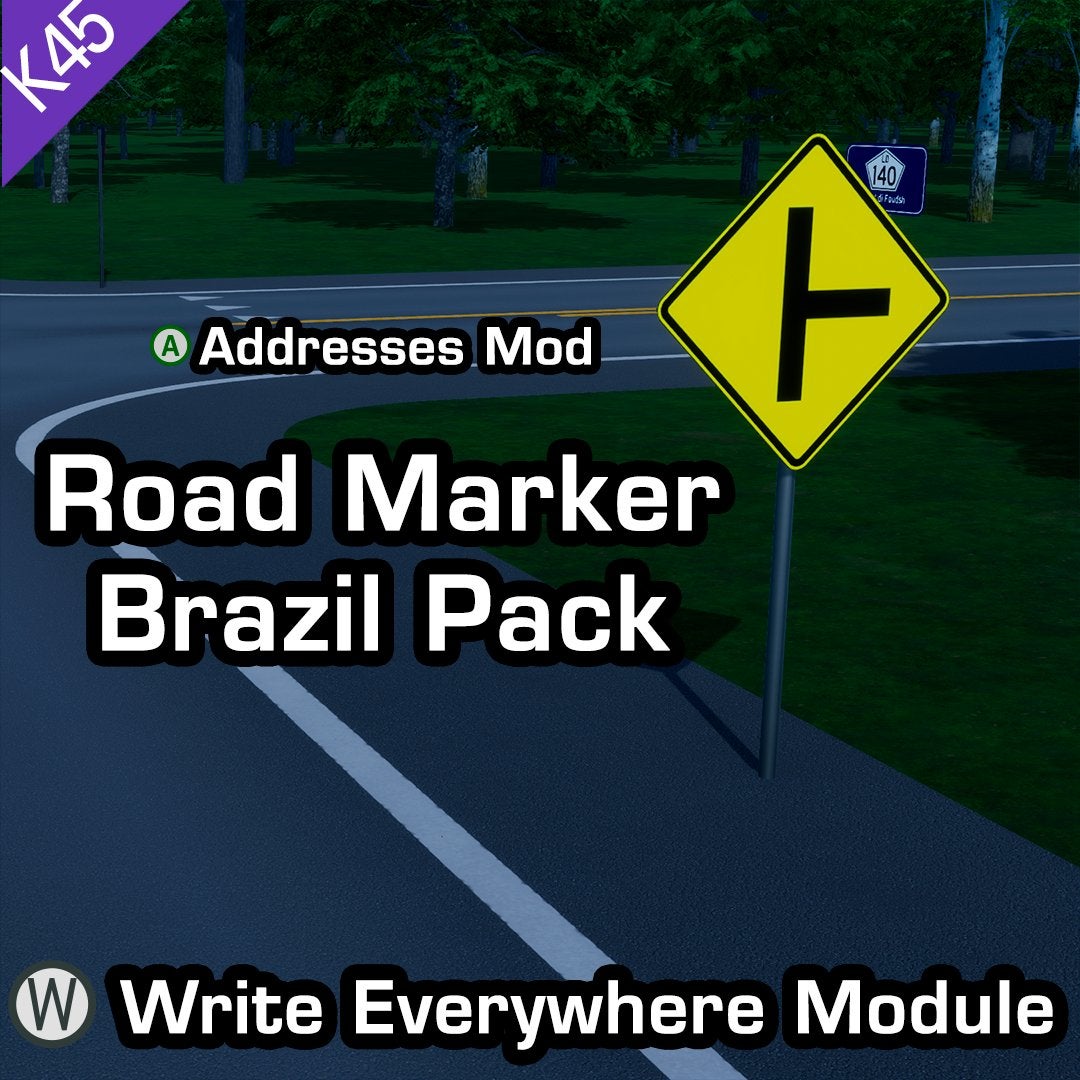 Addresses Mod Road Marker Brazil Pack - Paradox Mods