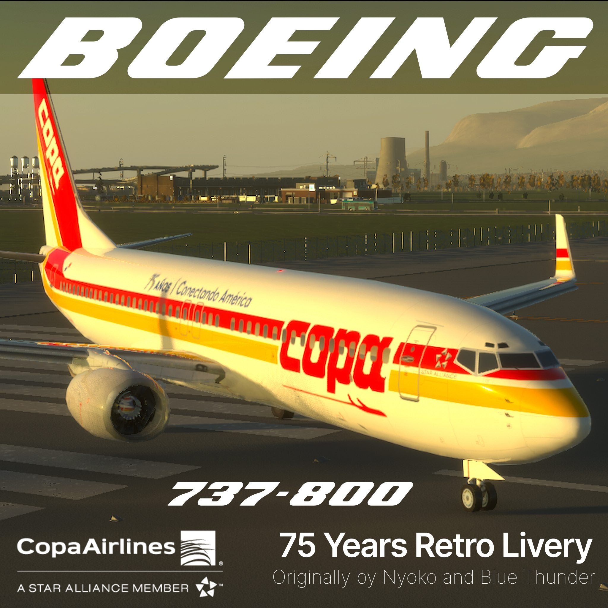 Boeing 737-800 (Copa Airlines) (75 Years Retro Livery) - Paradox Mods