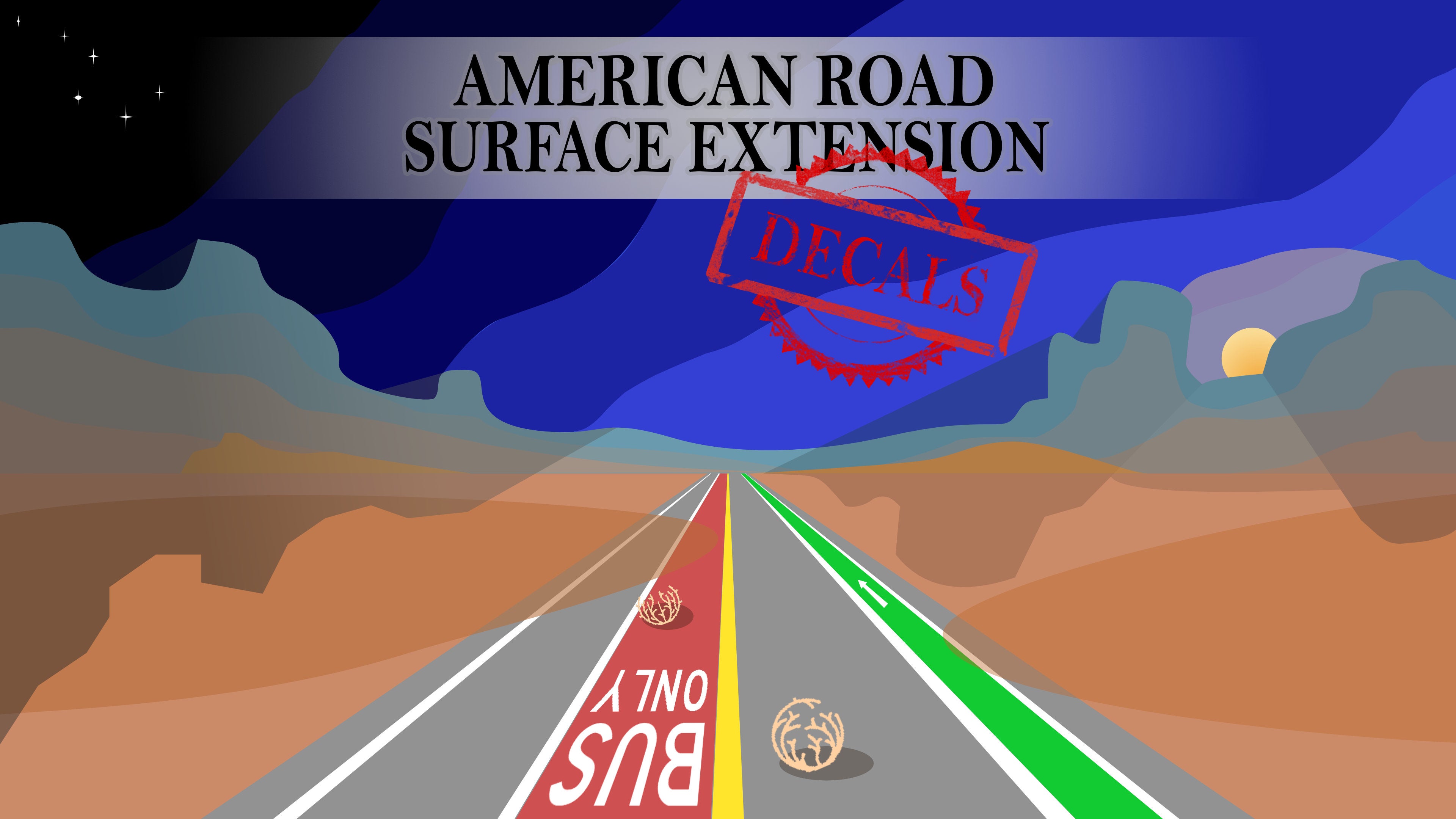 American Road Surface Extension (Decals) - Paradox Mods