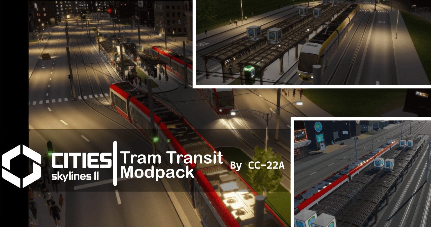 CC22A's Tram Transit Pack 02 - Paradox Mods