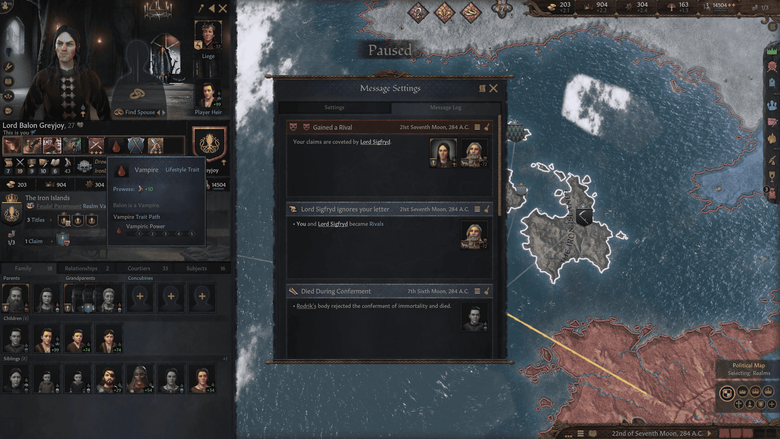 Vampirism and Lycanthropy + AGOT Patch - Paradox Mods