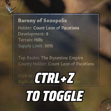 Map Tooltip Toggle - Paradox Mods