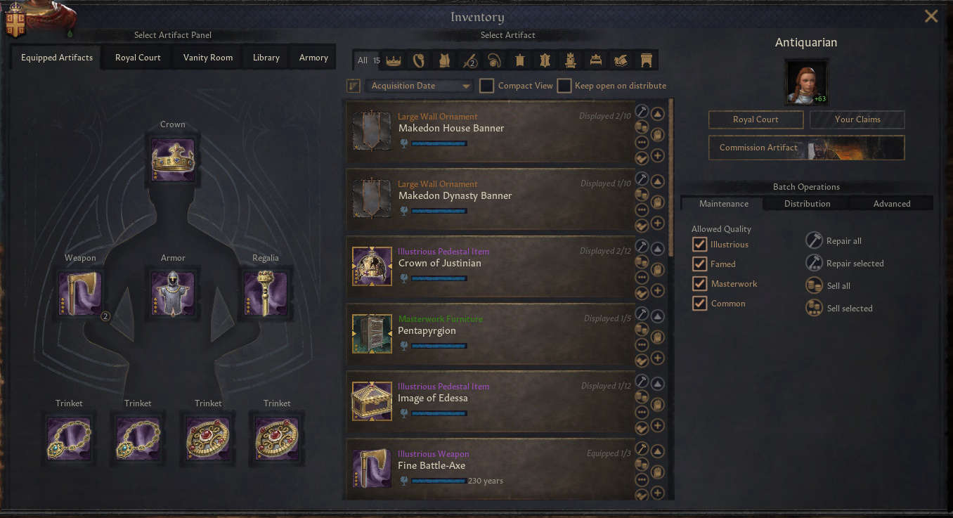 Artifact Manager - Paradox Mods