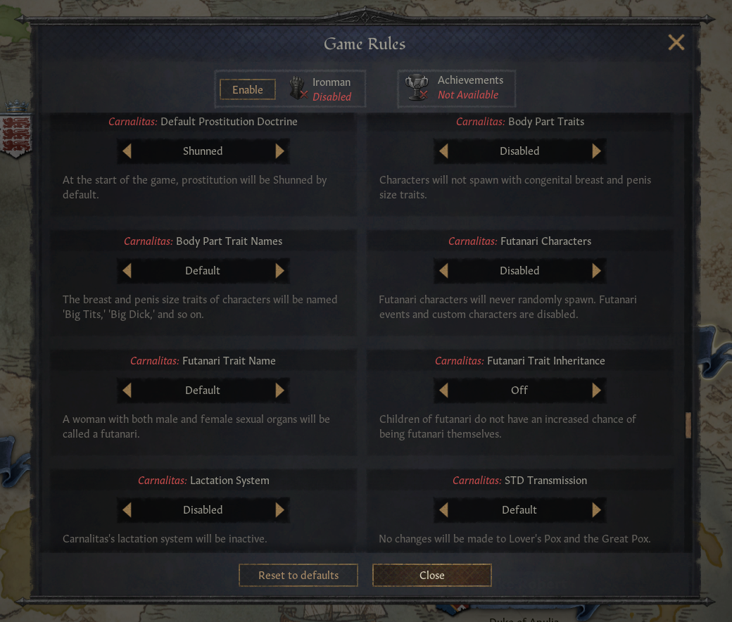 Carnalitas 1.7 mod - Paradox Mods