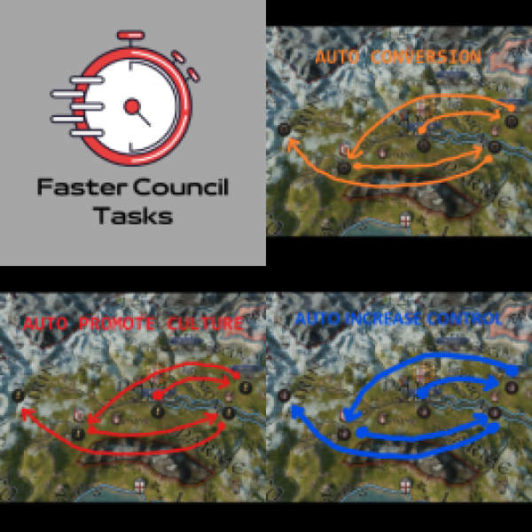 Faster Council Tasks + Auto Convert/Control/Culture - Paradox Mods