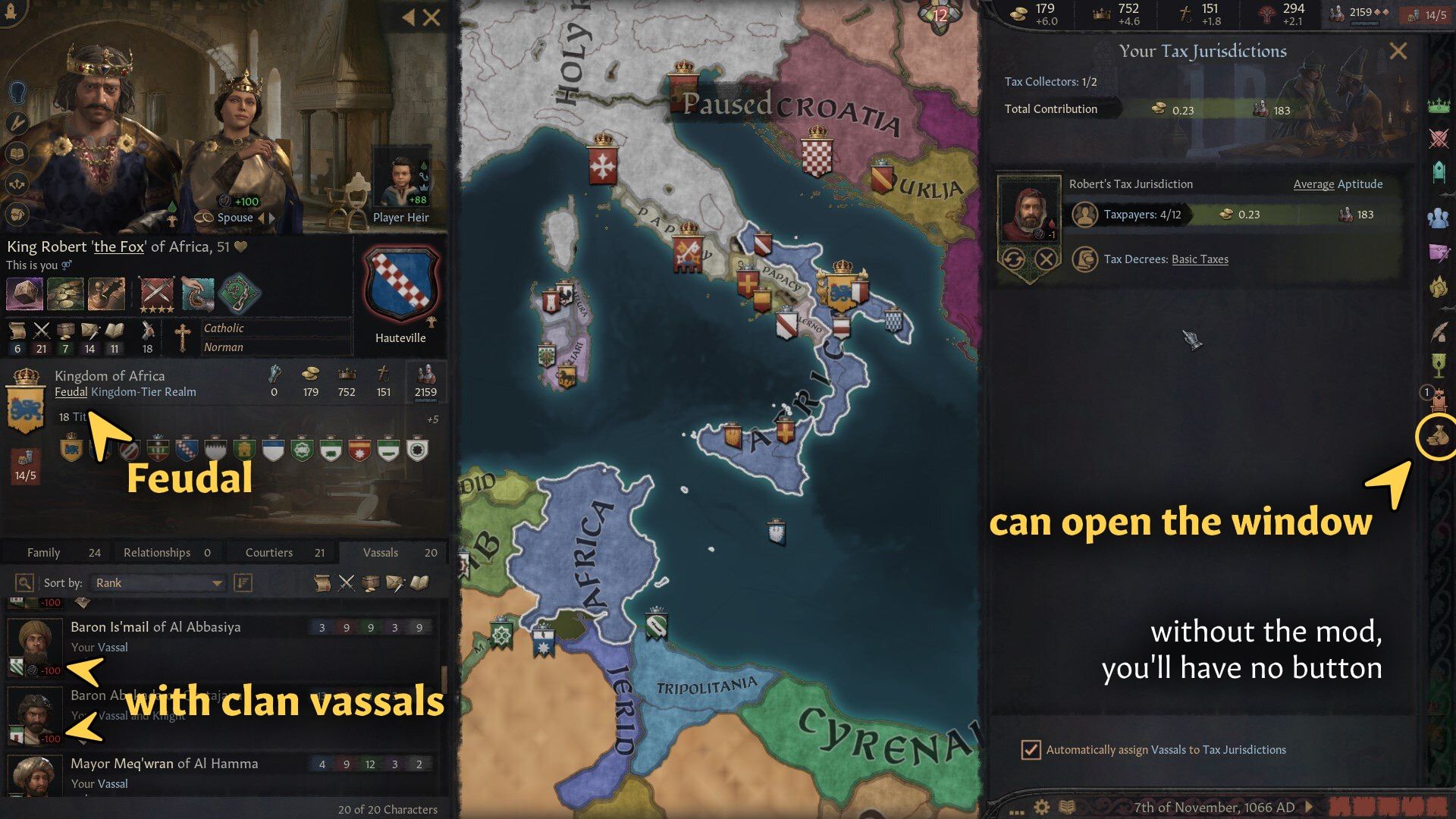 Tax your clan vassals - Paradox Mods