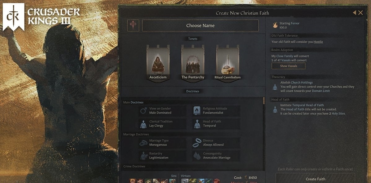 Create Your Faith - Paradox Mods