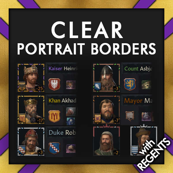 Clear Portrait Borders - Paradox Mods