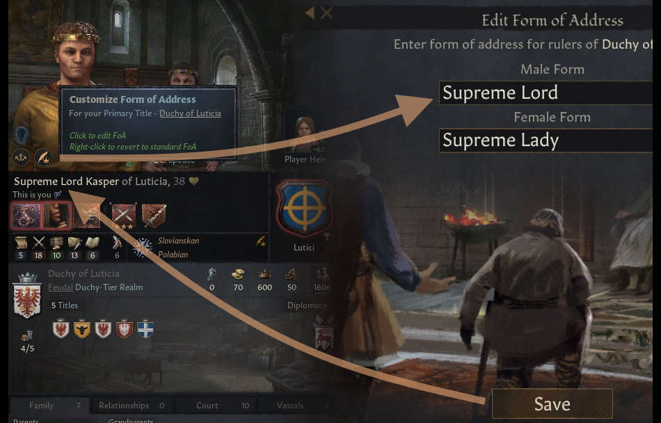 Custom Title Form of Address - Paradox Mods