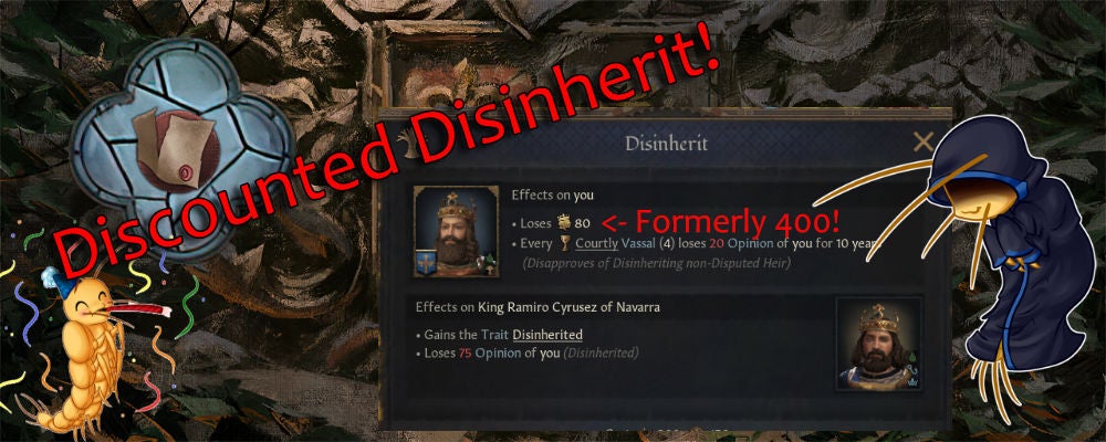 Discount Disinherit - Paradox Mods