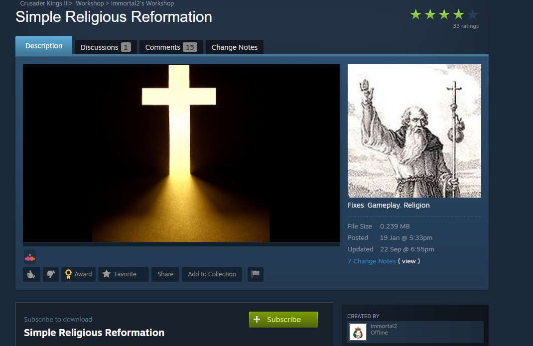 Simple Religious Reformation port - Paradox Mods