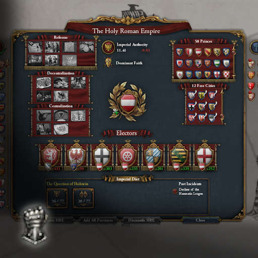 Holy Roman Empire Interface Reworked (Ironman) - Paradox Mods