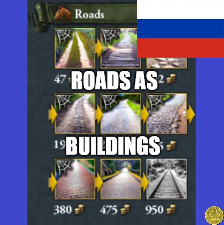 Roads as Buildings [Russian Loc] - Paradox Mods
