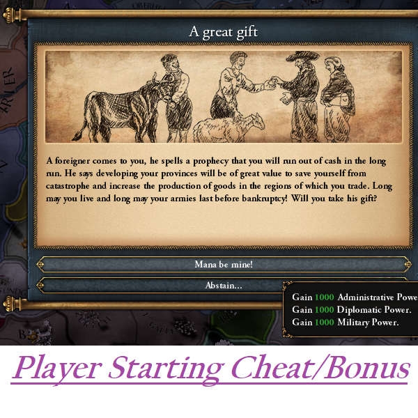 Player Starting Bonus - Paradox Mods