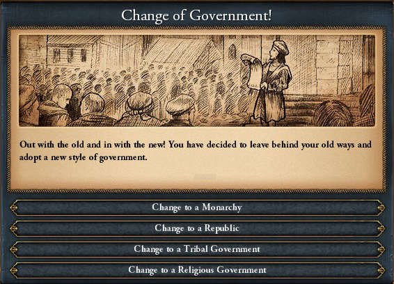 Change of Government - Paradox Mods