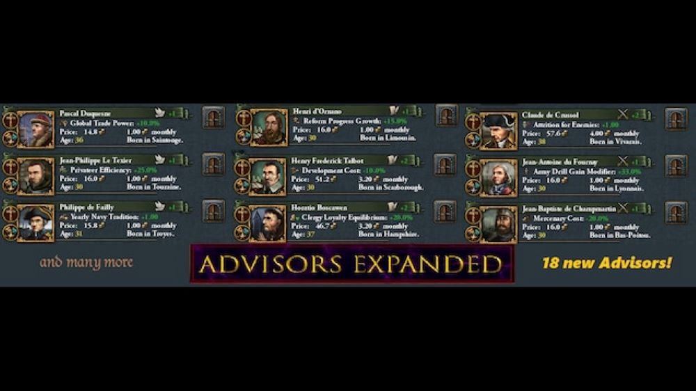 -Advisors Expanded- - Paradox Mods