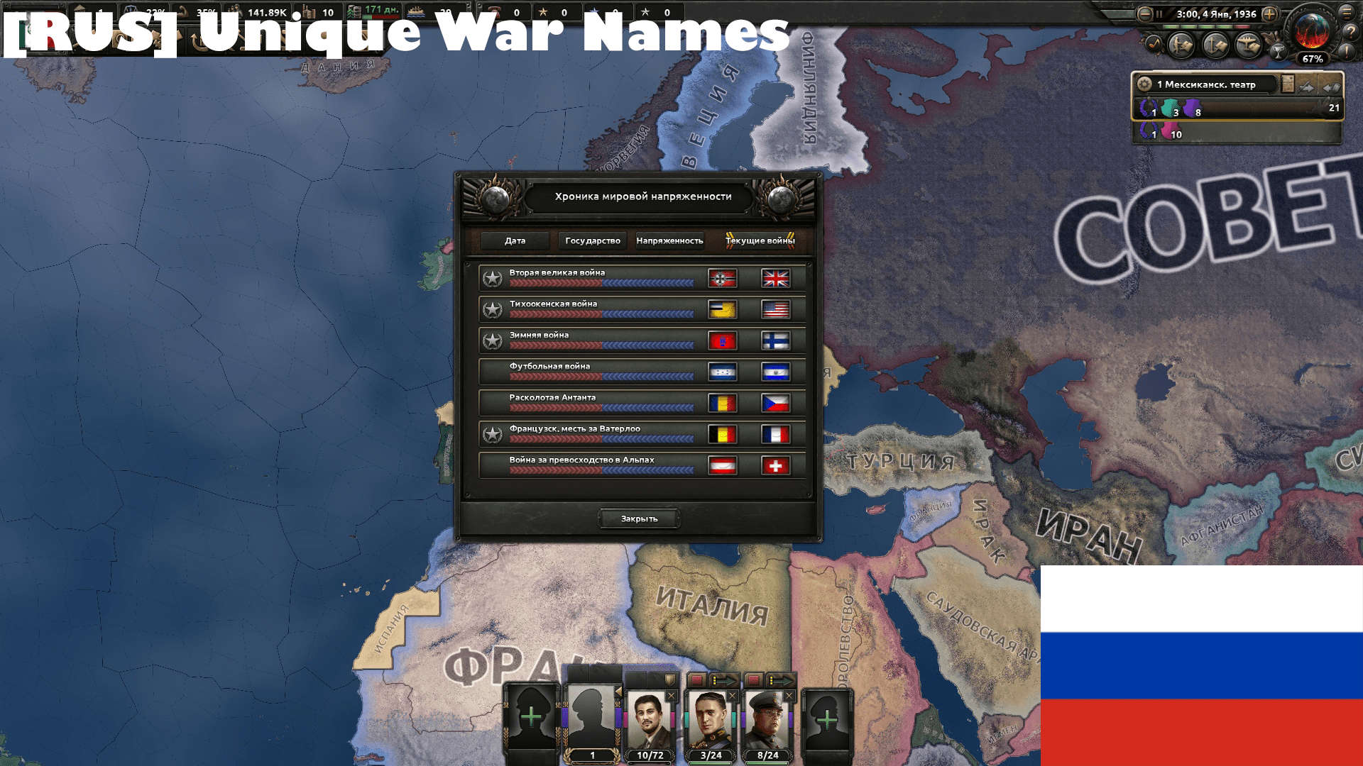 [RUS] Unique War Names - Paradox Mods