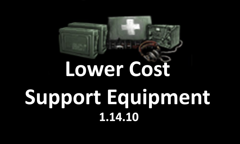 Lower support eqp cost - Paradox Mods