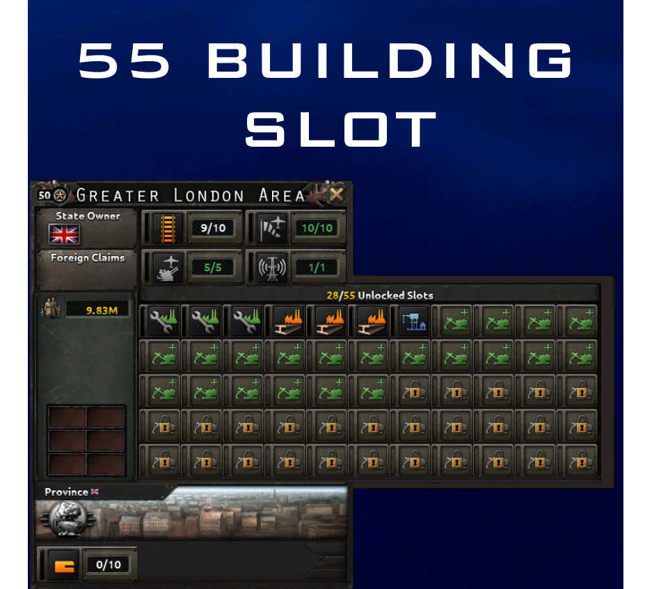 55 BUILDING SLOT - Paradox Mods