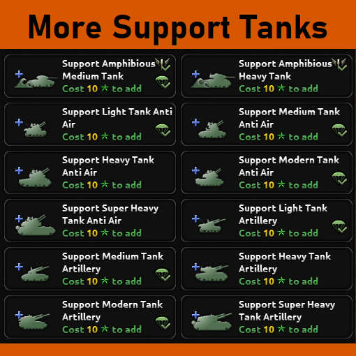 More Support Tanks - Paradox Mods