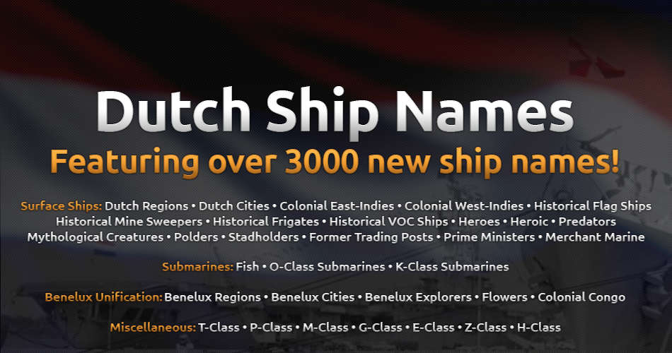 Dutch Ship Names - Paradox Mods