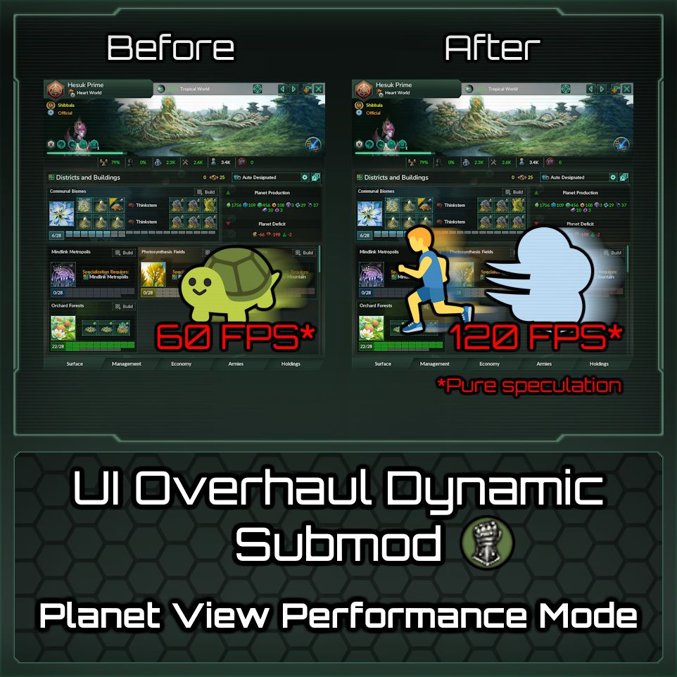 UI Overhaul Dynamic - Planet View Performance Mode (4.1) - Paradox Mods
