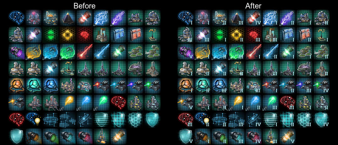 Tier Numbers Tech - Paradox Mods