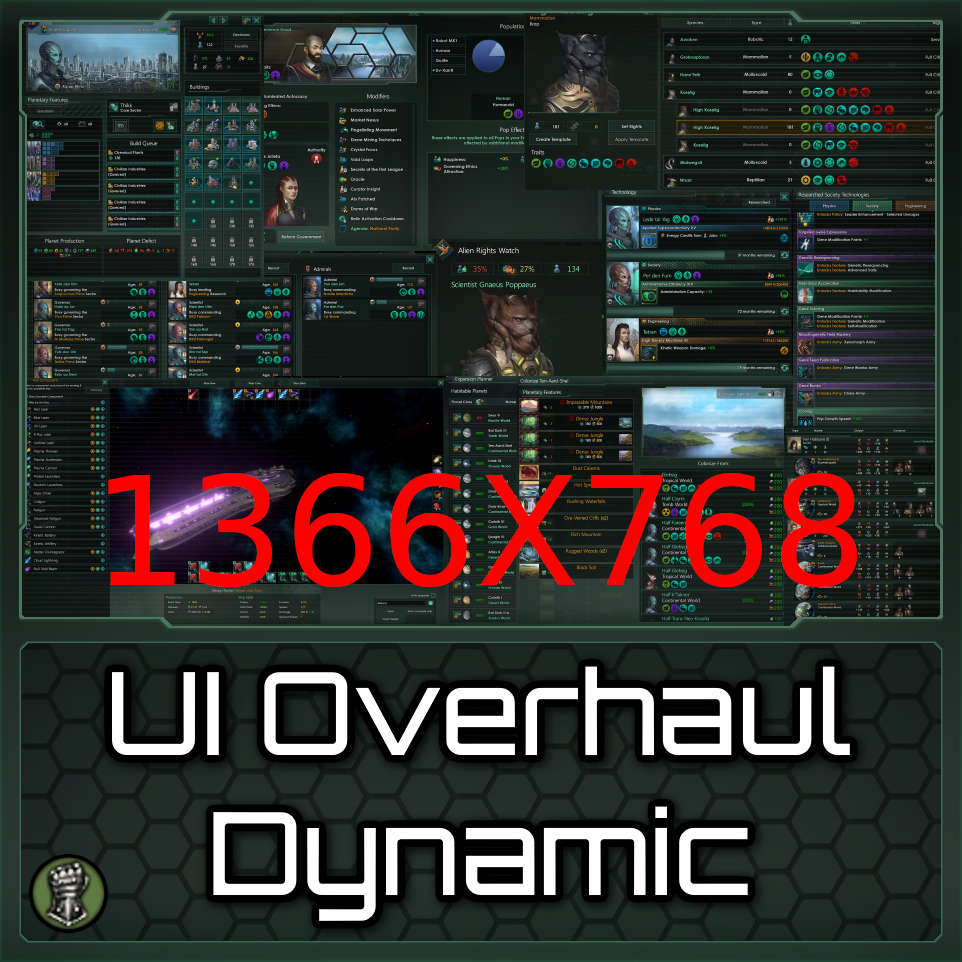 UI Overhaul Dynamic 1366x768 Enhance - Paradox Mods