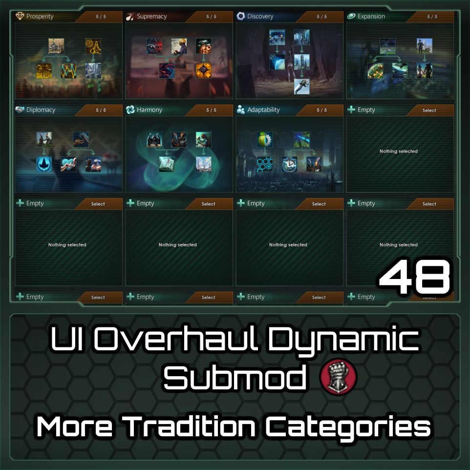 UI Overhaul Dynamic - More Tradition Categories (48) 3.14 - Paradox Mods