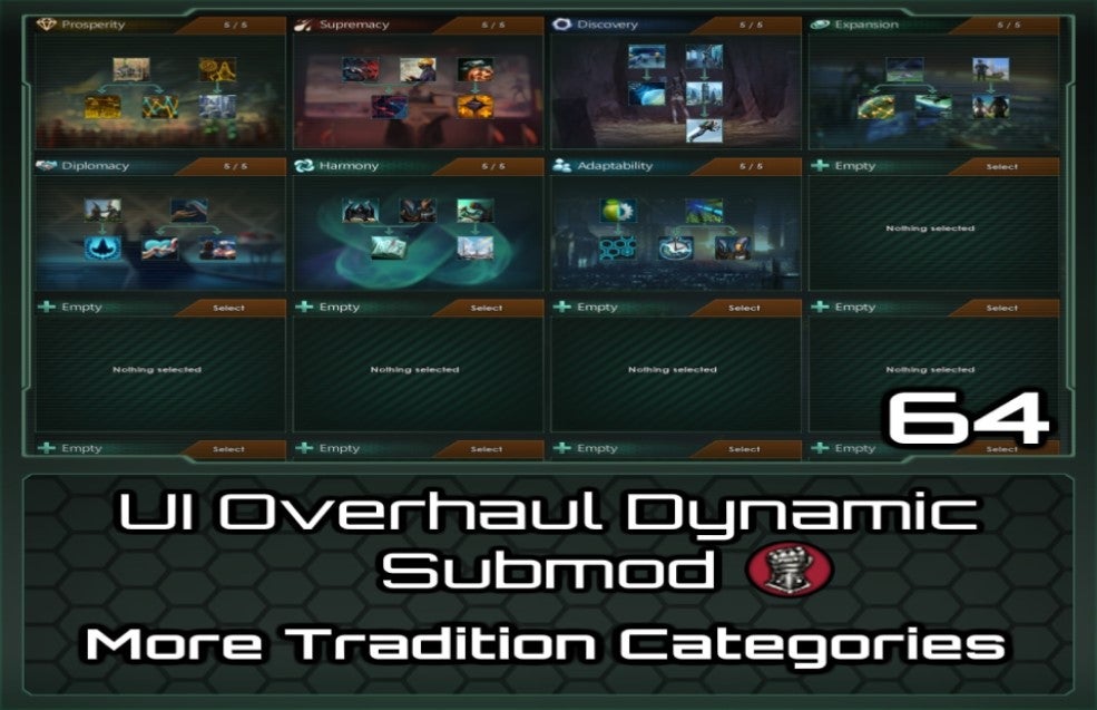 UI Overhaul Dynamic - More Tradition Categories (64) - Paradox Mods