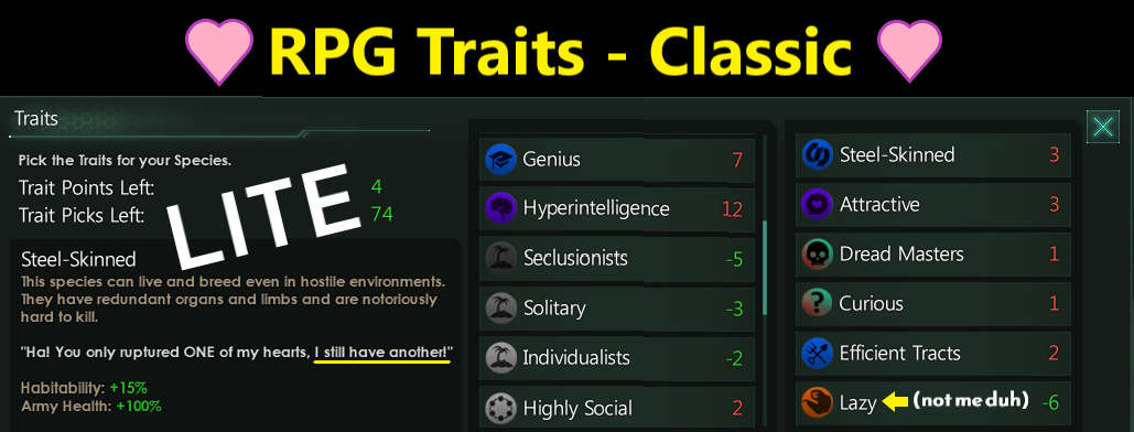 RPG Traits continued[Unofficial Version] - Paradox Mods