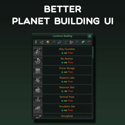 Better Planet Building UI - Paradox Mods