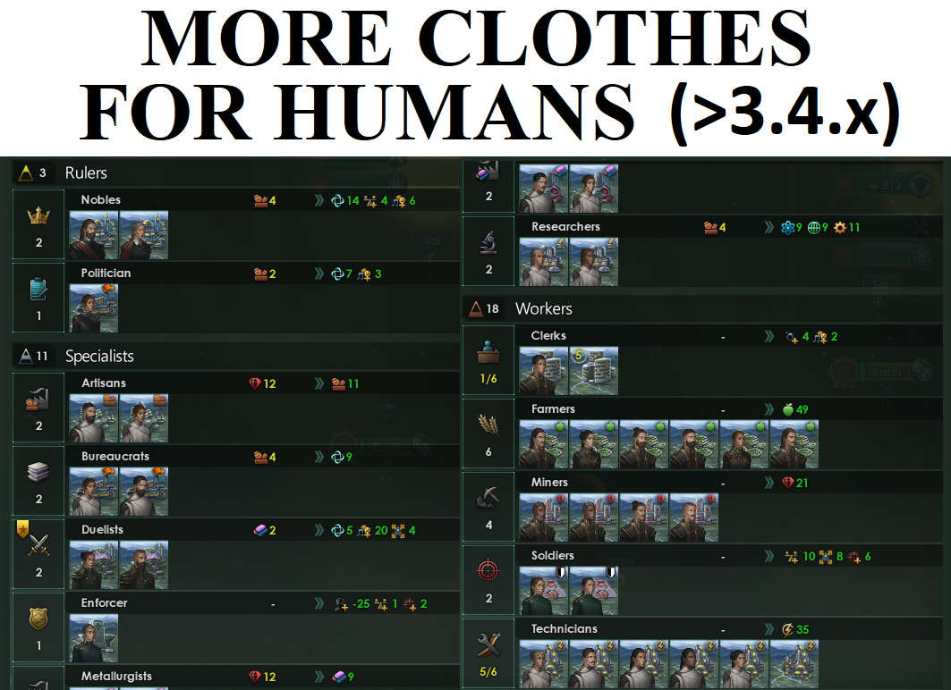 More Human Clothes nach 3.4 - Paradox Mods