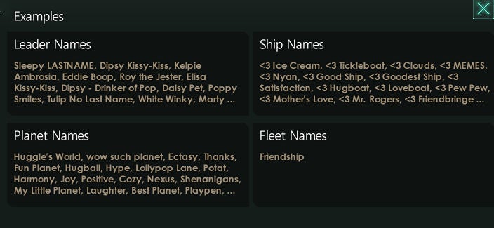 Cute Names - Paradox Mods